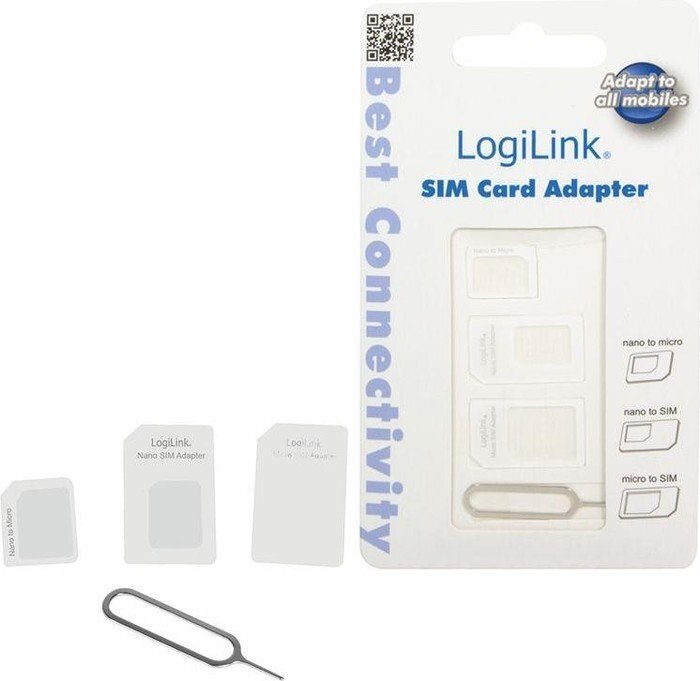 Logilink Dual SIM Card Adapter nano-> micro, standard, 1,18