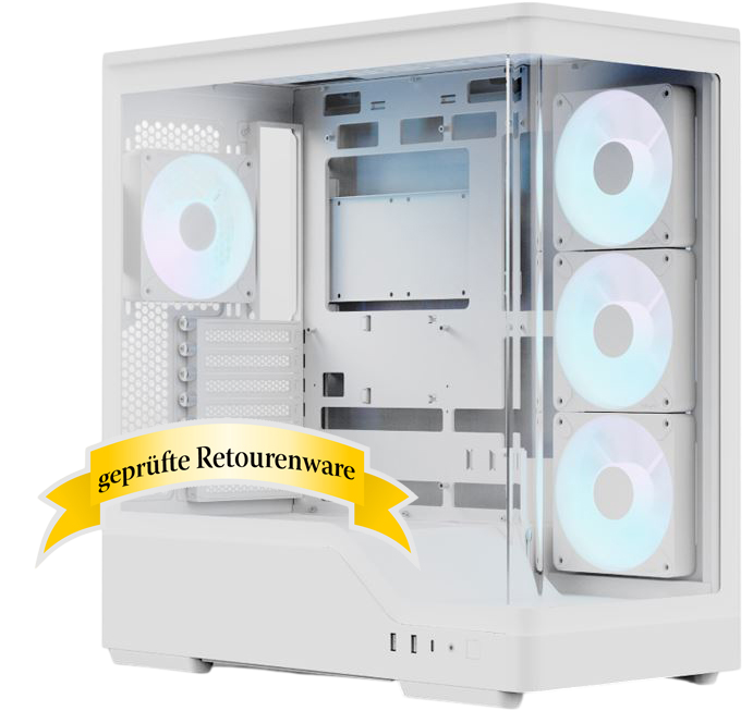 AeroCool P500A White ATX Midi-Tower 4x 120mm ARGB Lüfter Glasfenster ...