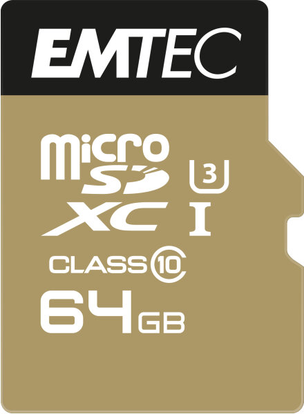 Emtec mSD 64GB UHS-I U3 V30 A1 SpeedIN Pro + Adapter, 23,90